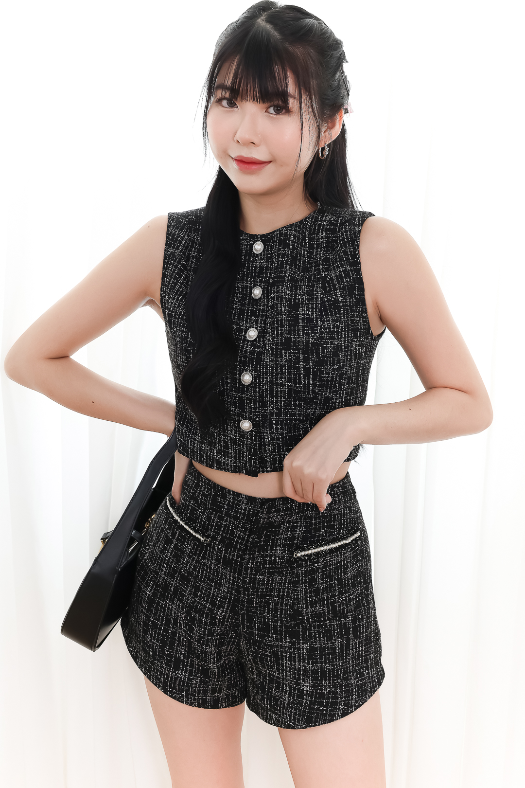 Tiarie Tweed Co-ord Top