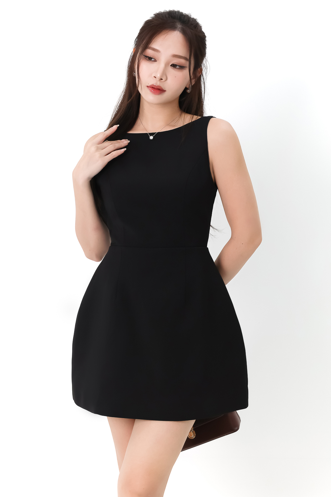 Becca Boat Neck Romper Dress