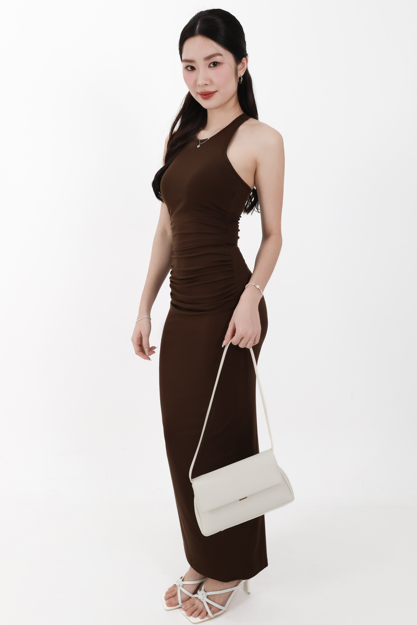 Corina Co-ord Set in Dark Brown ( Regular Length ) | The Style Soirée