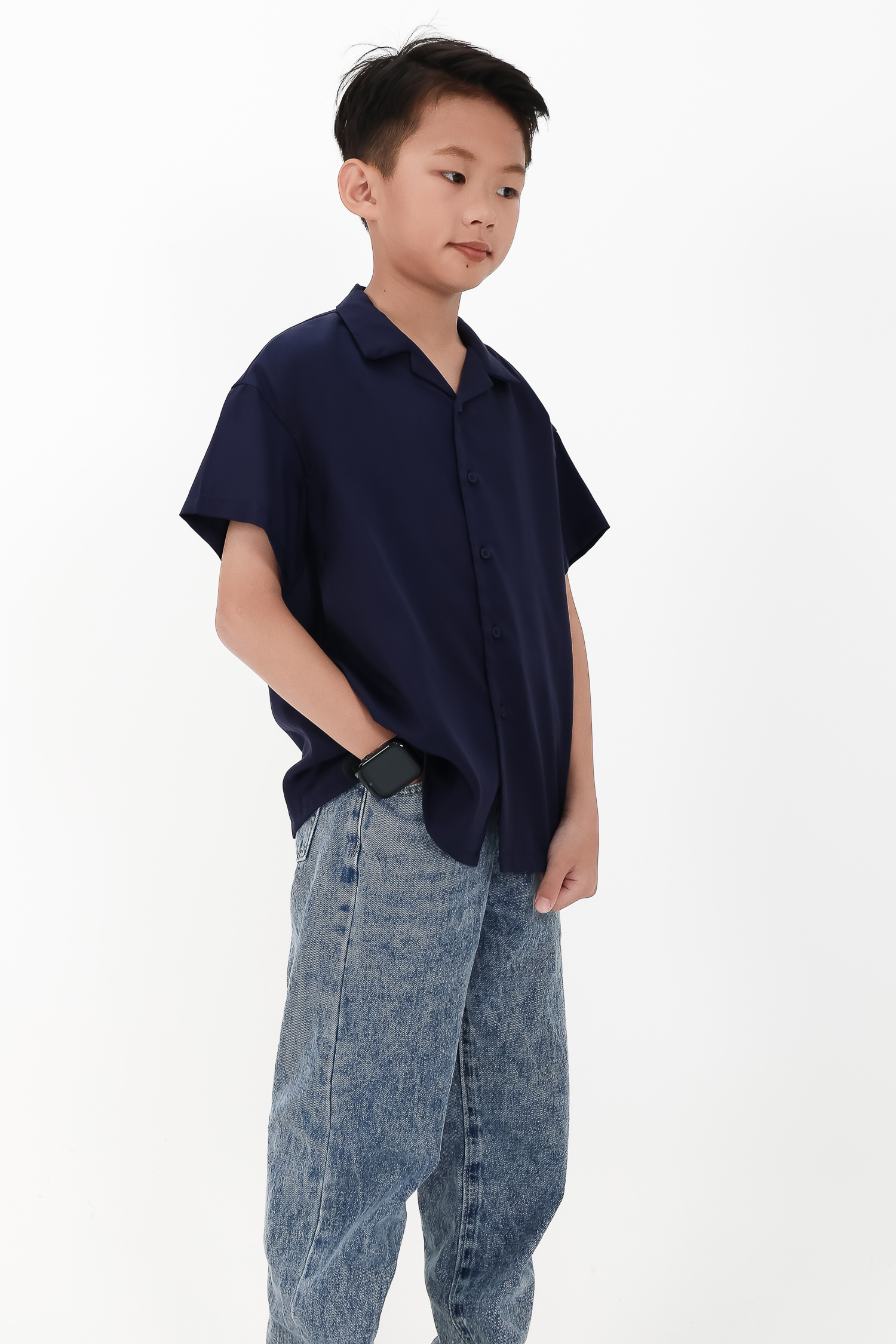 CNY2026 | Lyocell Boy Shirt in Midnight | The Style Soirée